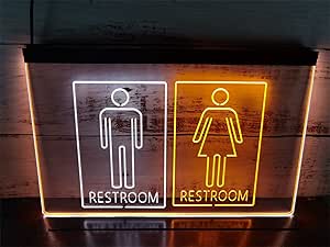 Amazon.com : Neon Lights Signs Men Women Restroom LED Neon Sign, Plug ...