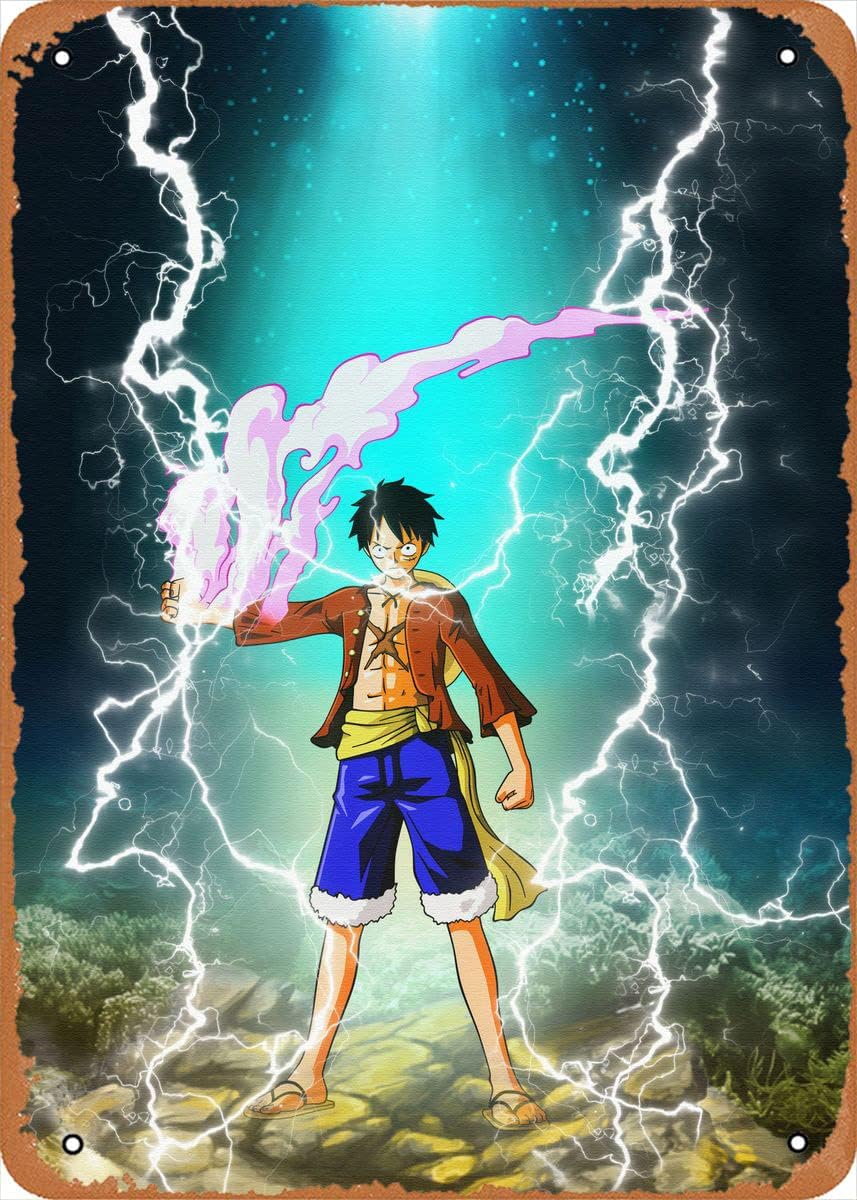 Buy Classic animation film and television One Piece Poster Metal Luffy ...