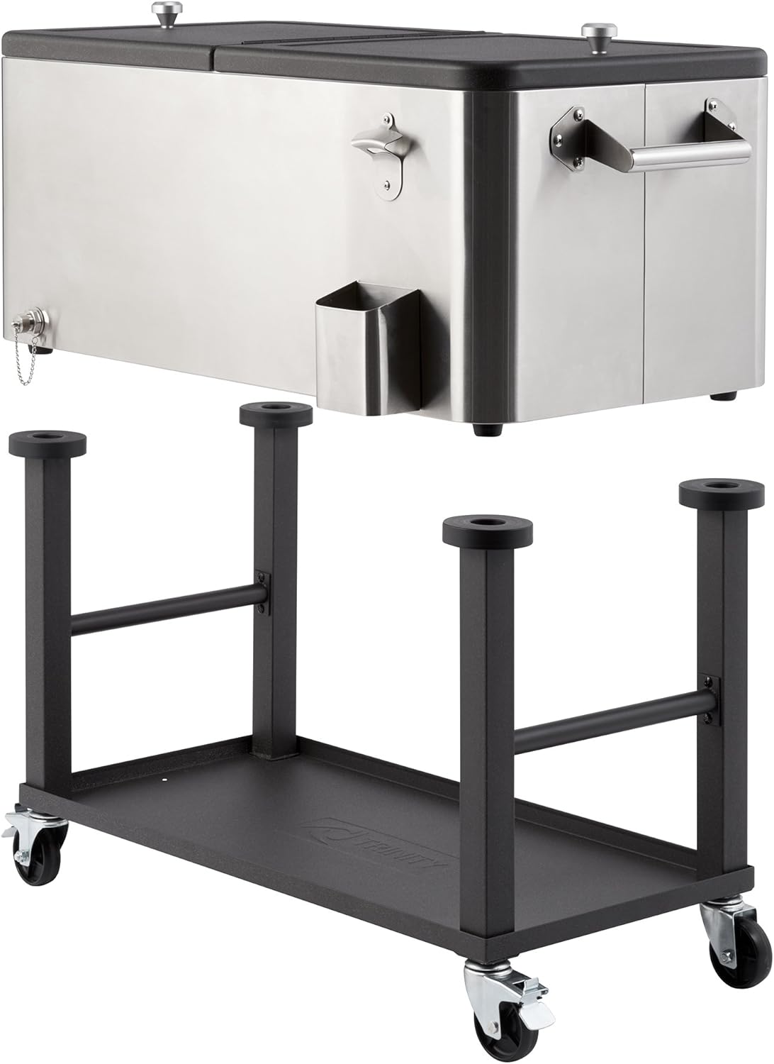 Amazon.com : TRINITY Stainless Steel Beverage Cooler and Ice Chest with ...