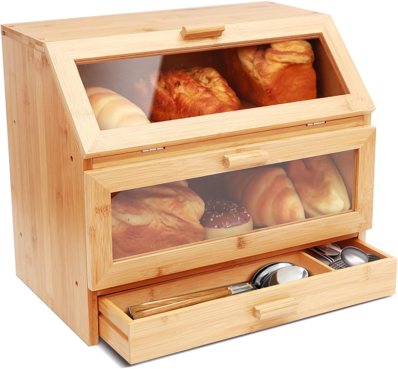 Amazon.com: Ohuhu - Panera de bambú para encimera de cocina ...