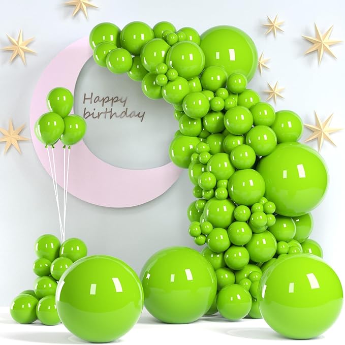 Amazon.com: Lime Green Balloons, 140pcs 18 12 10 5 Inch Different Sizes ...