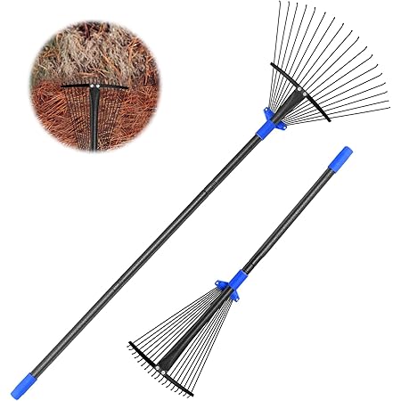 Amazon.com : Buyplus Adjustable Garden Leaf Rake - 24 to 63 Inch ...