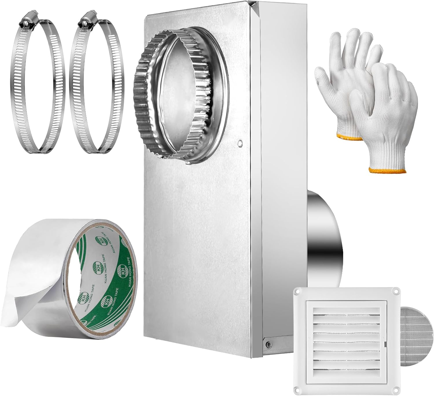 Amazon.com - Tujoe Adjustable 0-5 Periscope Dryer Vent Kit 4 Louvered ...