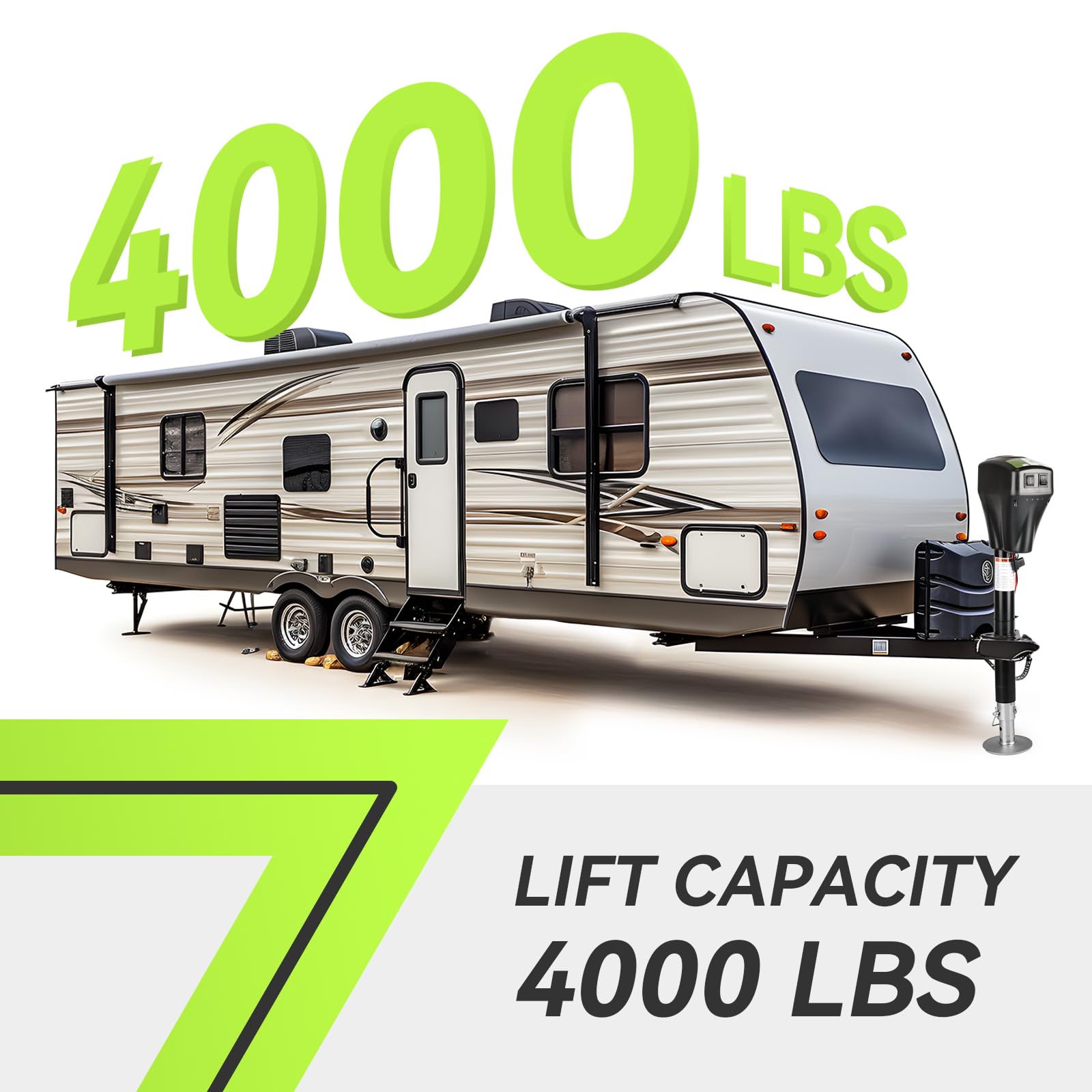 Snapklik.com : RVMATE Electric A-Frame Trailer Jack Up To 4000lbs Heavy ...
