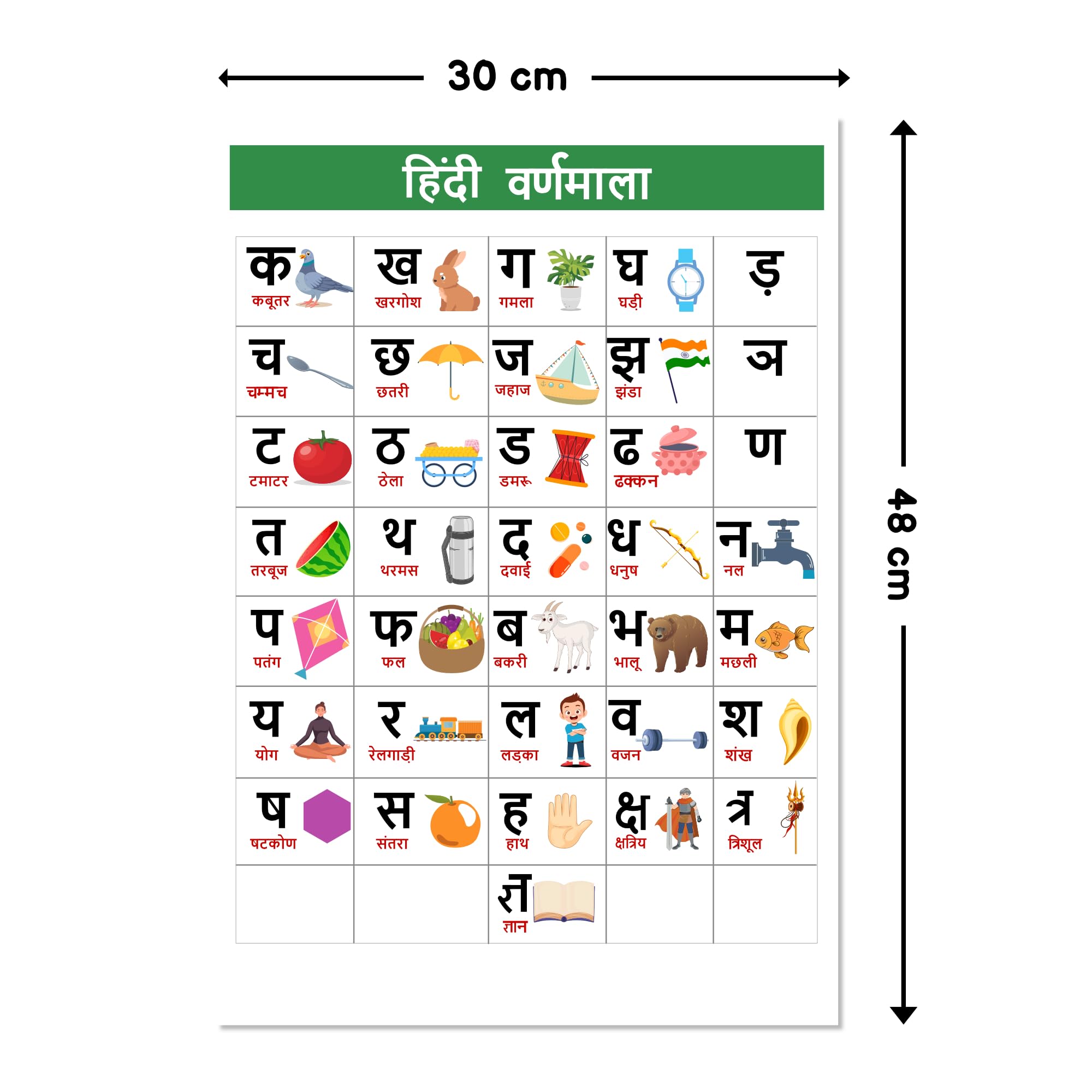 Hindi Alphabets With Pictures For Colouring