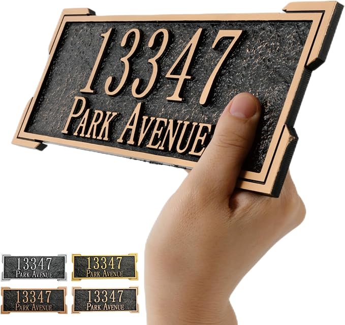 Amazon.com: Personalized Address Plaque Cast Metal - Custom House ...