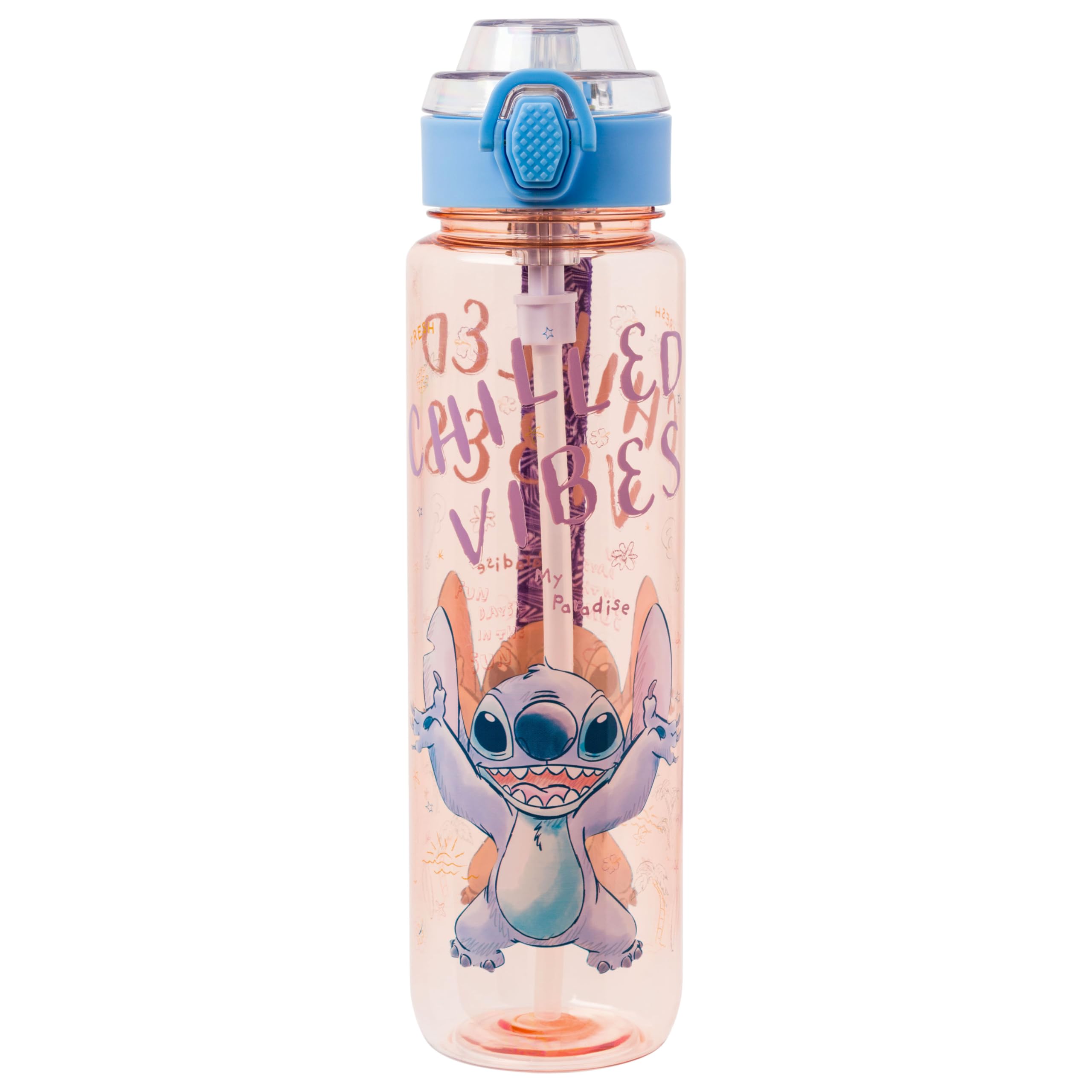Amazon.com: Silver Buffalo Disney Lilo and Stitch Chilled Vibes Plastic ...