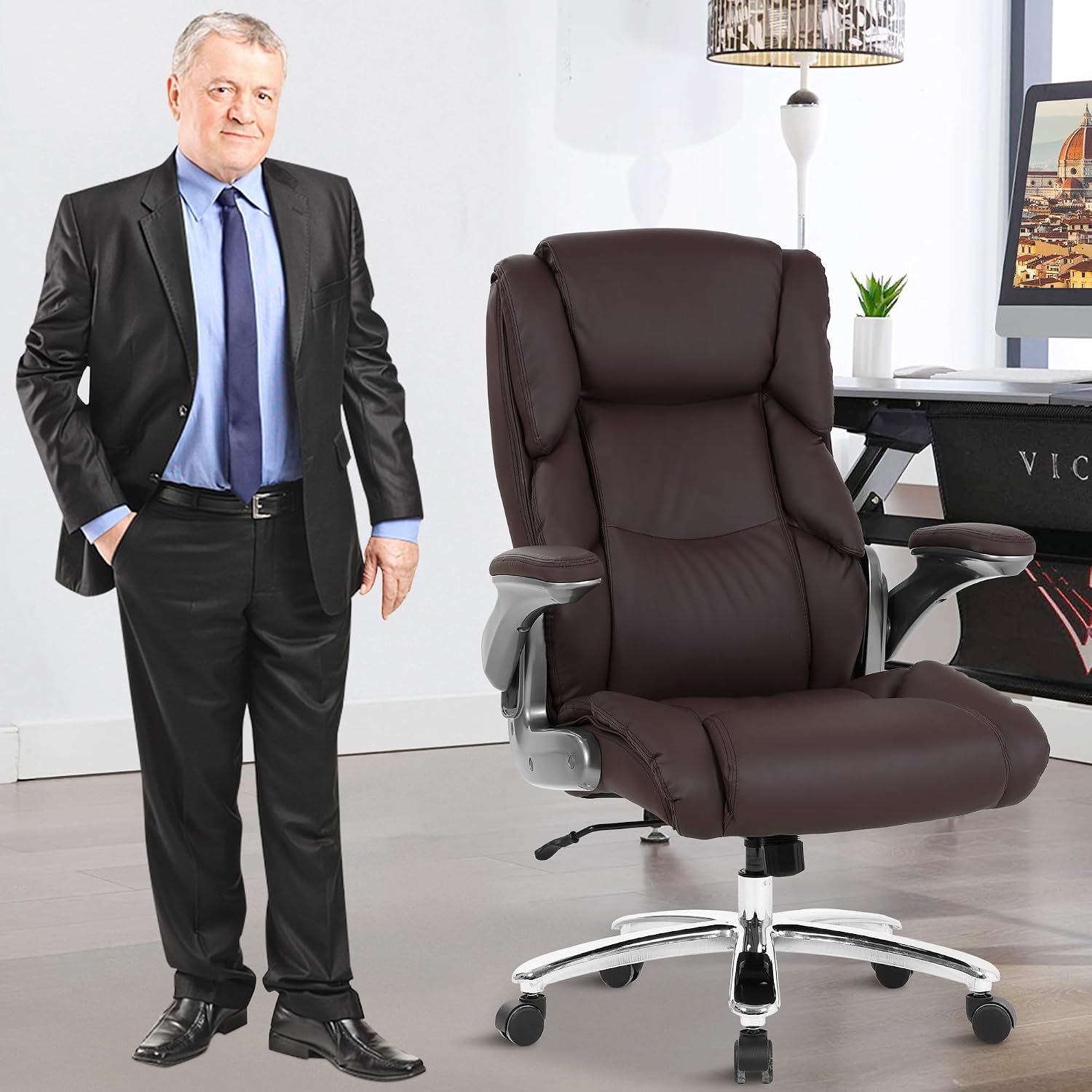 Amazon.com: Ergonomic Big and Tall Office Chair Heavy Duty 400lbs ...