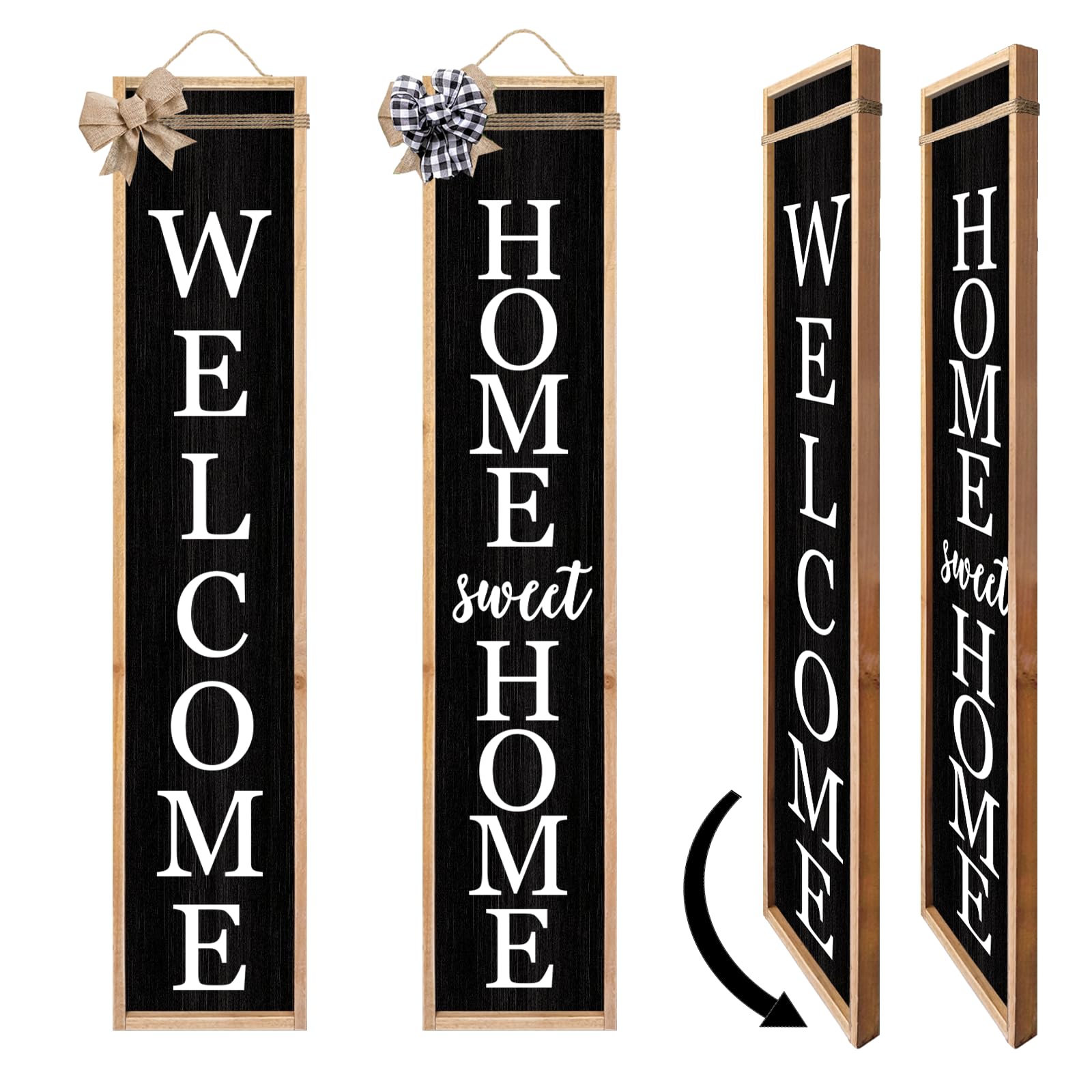 Amazon.com : Outdoor 2in1 Welcome Sign for Front Porch Standing 45"X9 ...