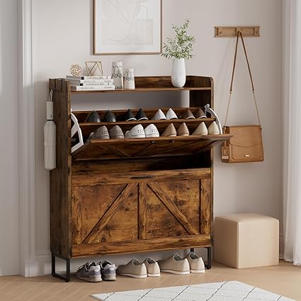 Amazon.com: EOYUTLLY Shoe Cabinet Storage for Entryway, Narrow Shoe ...