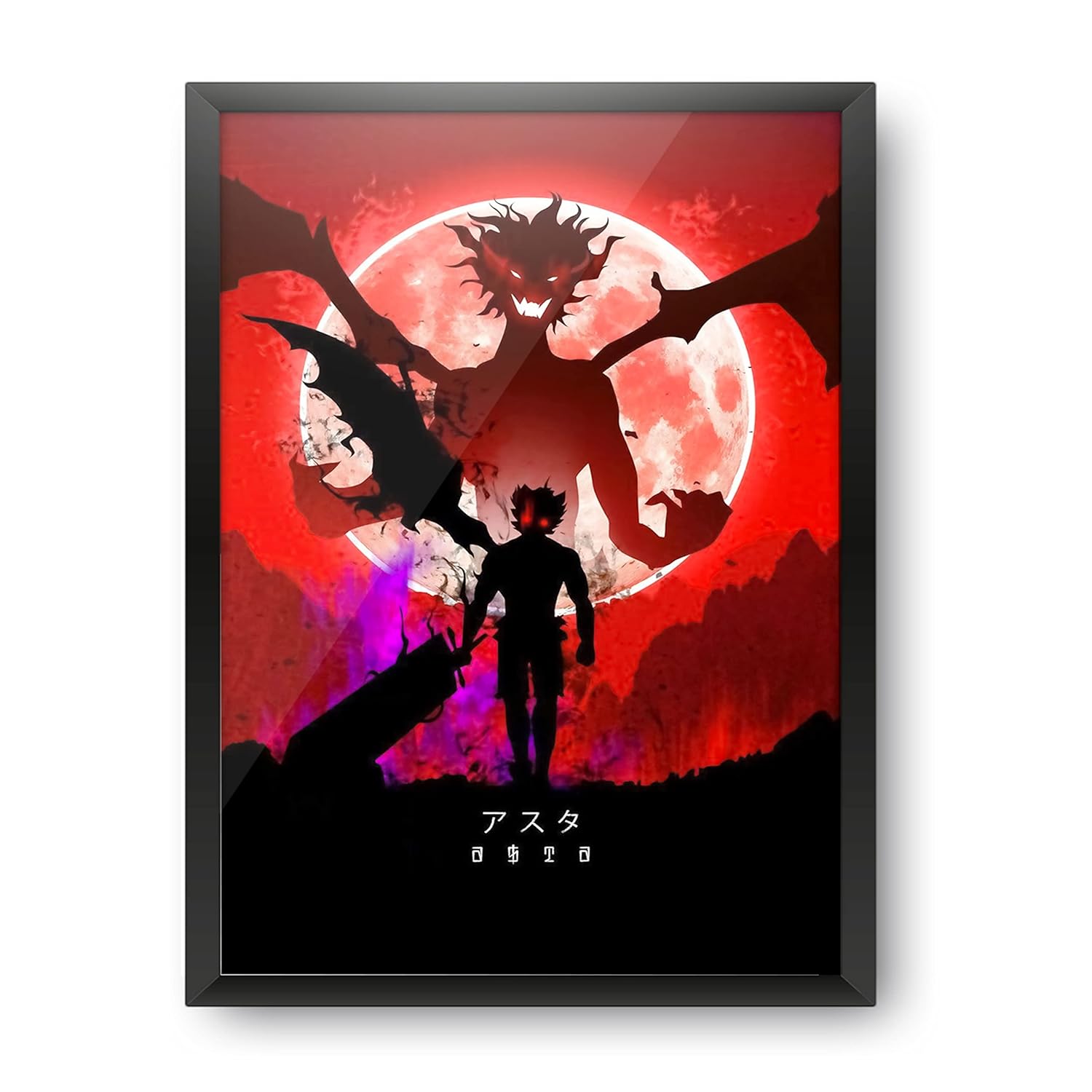 Epic Stuff - Black clover - Asta - Fifth Leaf Demon Design A4 Wall ...