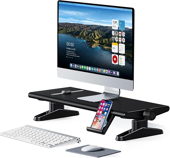 Amazon.com: nediea Computer Monitor Stand For Desk, Adjustable Height ...