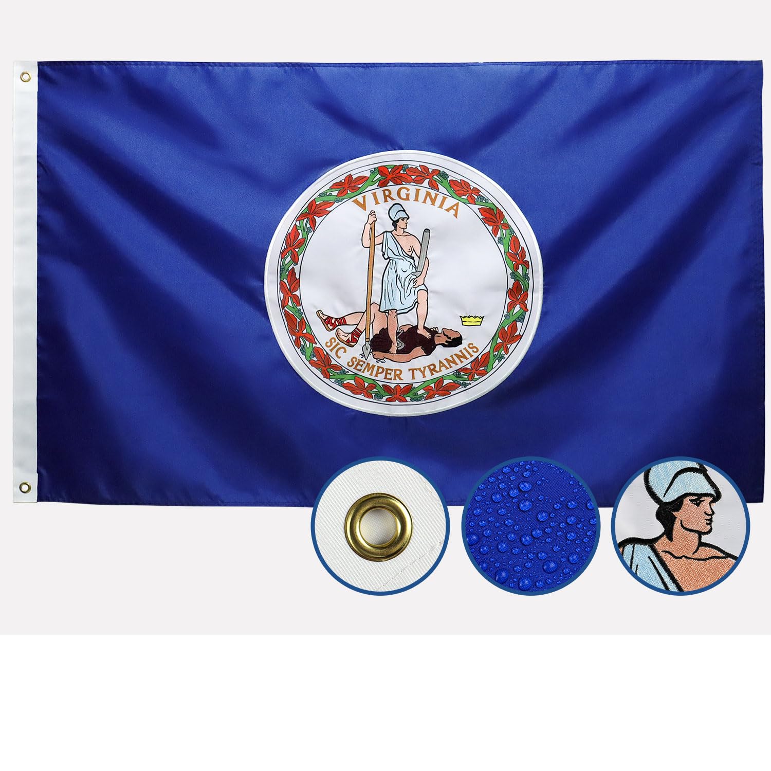 Bandera Del Estado De Virginia Durante La Guerra Civil 140+ Bandera