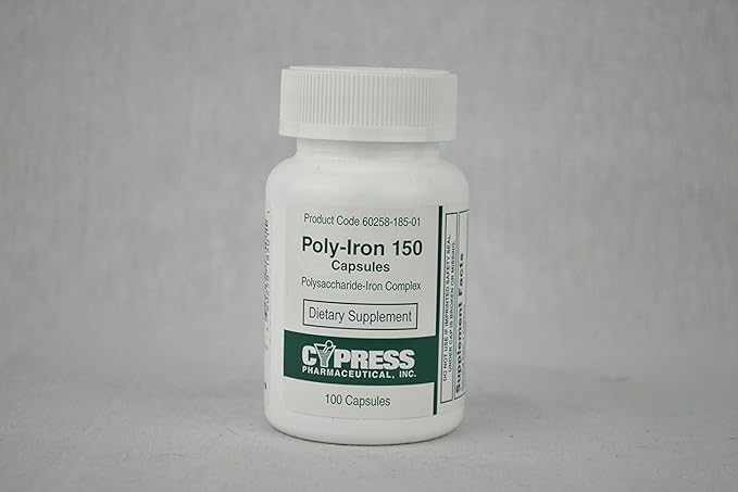 Amazon.com: Cypress Poly-Iron 100 Caps Compares To Niferex 150Mg - Box ...