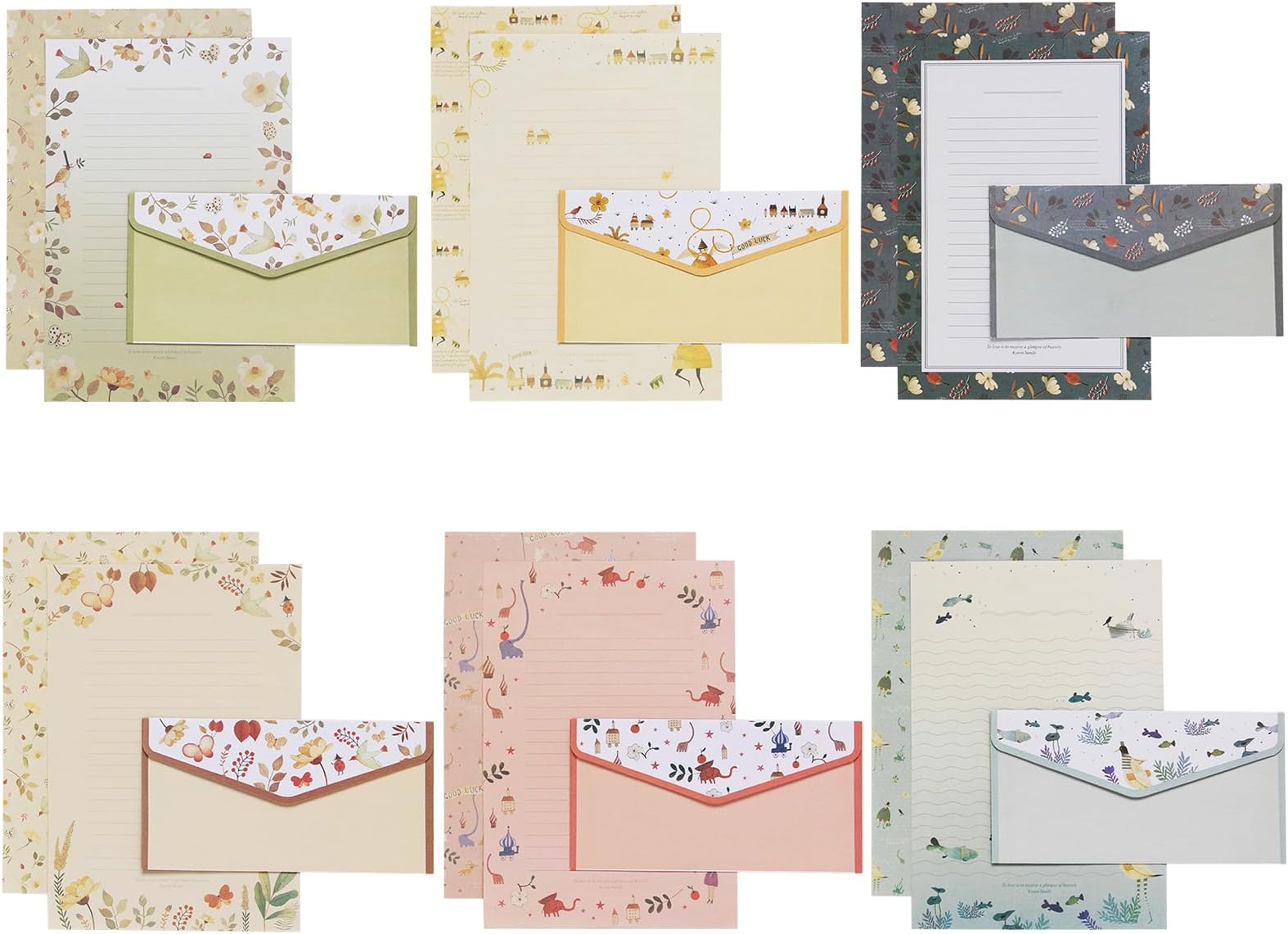 Emperoch 54 Pcs Stationery Paper and Envelopes Set, 36Pcs A5 Floral ...