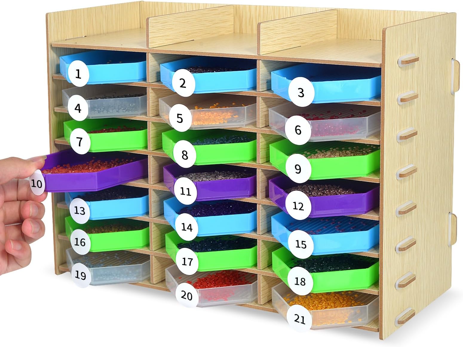 Amazon.com: 24 Grids Diamond Painting Tray Holder Organizer with 48 ...