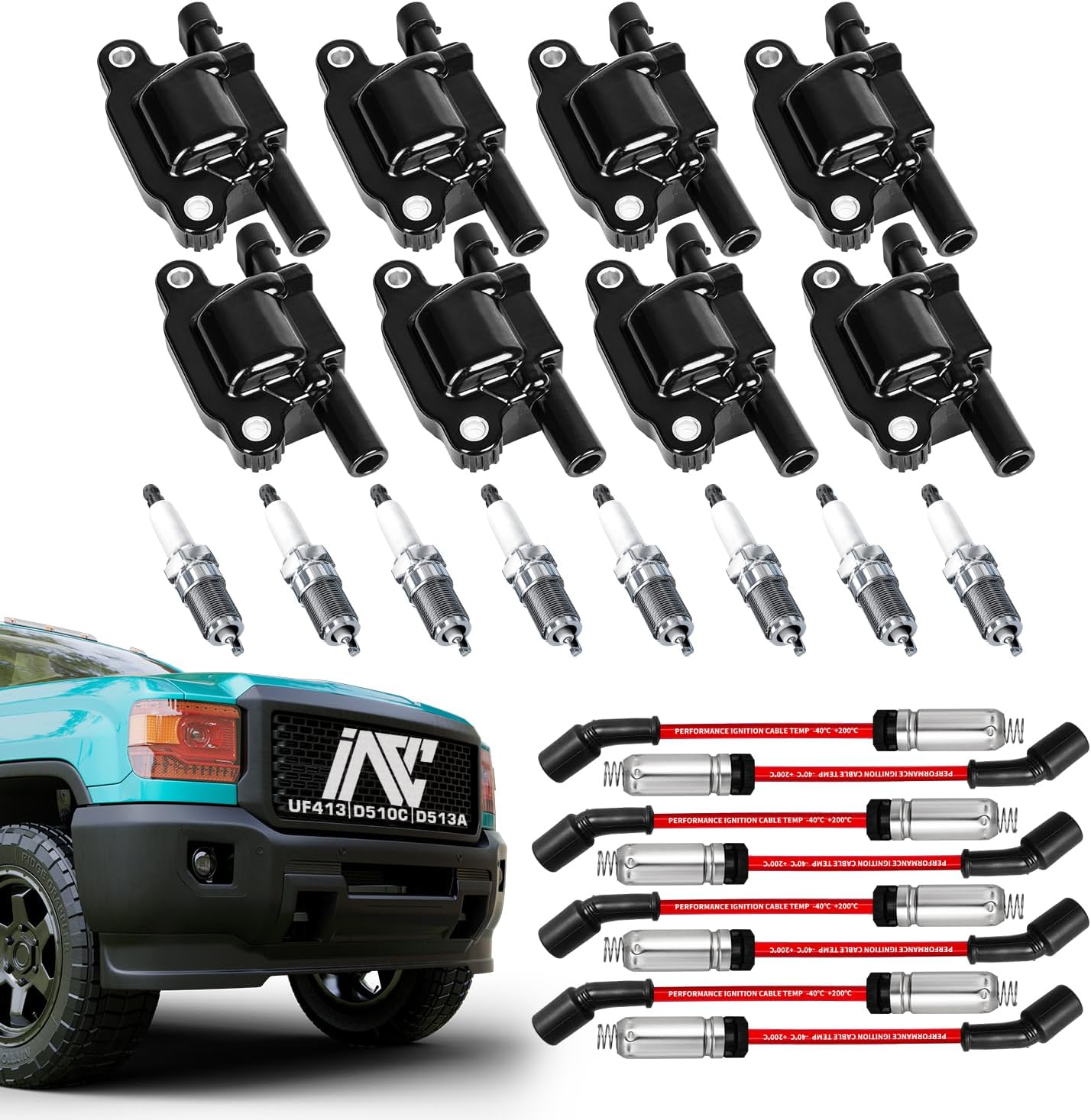 Amazon.com: InnoCaptain UF413 D510C D513A Ignition Coil Packs (Square ...