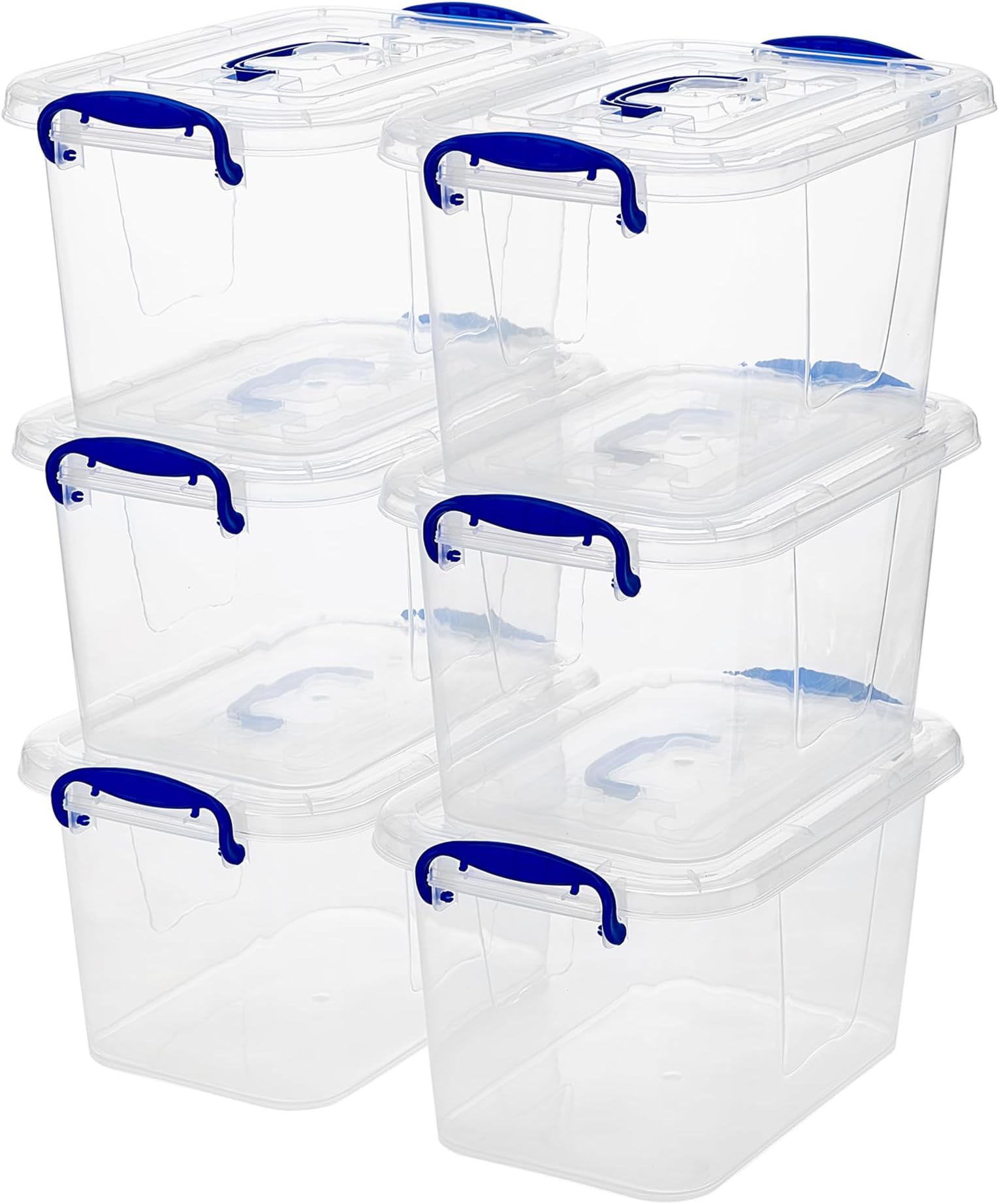 Amazon.com: Doryh 5 L Plastic Storage Bin with Lid, Clear Transparent ...