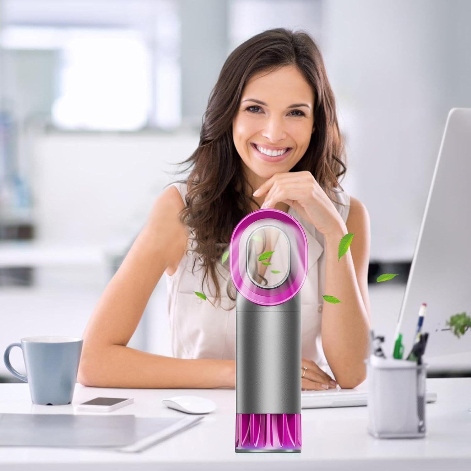 Amazon.com: Bladeless Portable Fan, USB Powered Bladeless Portable Fan ...