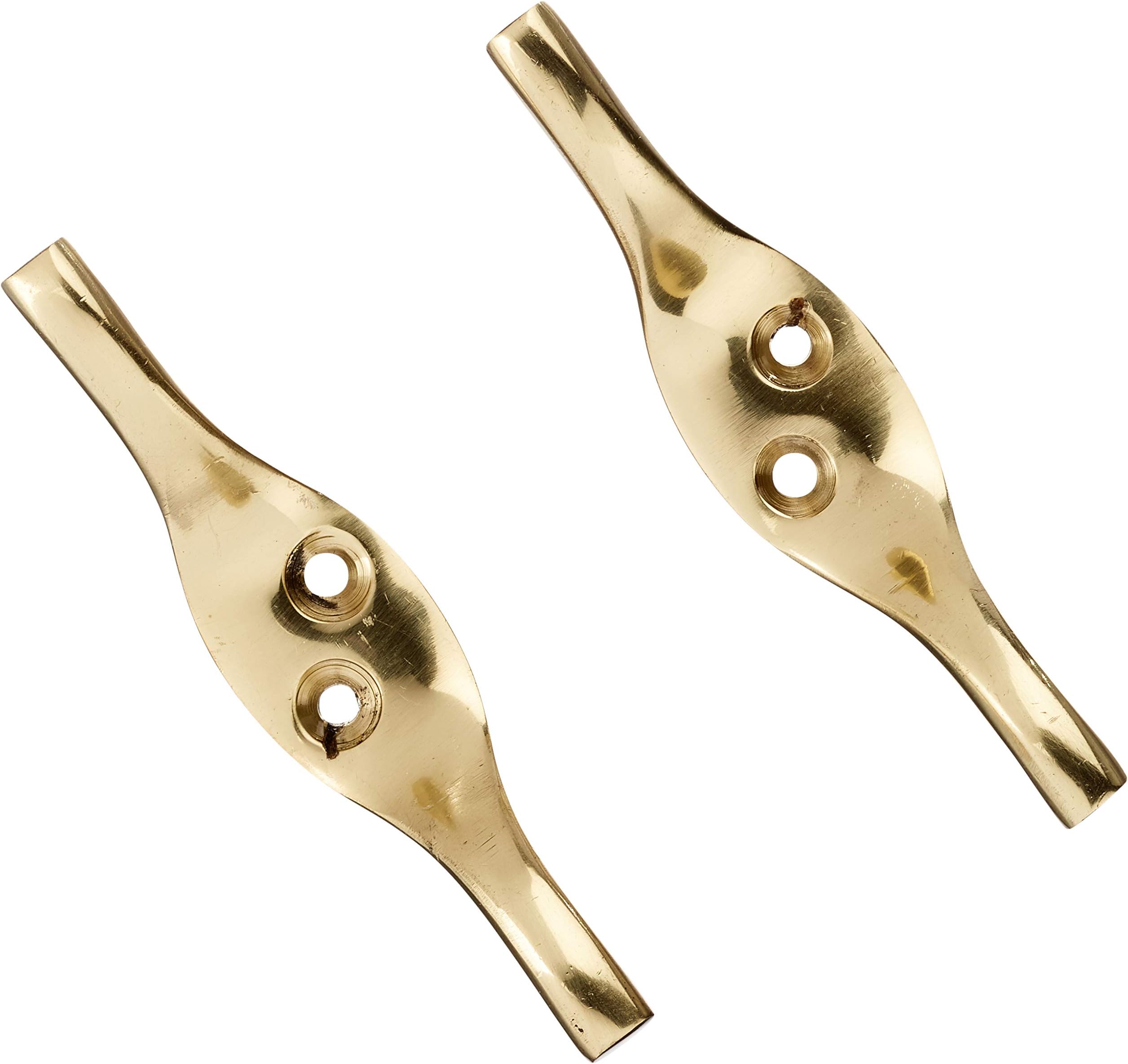 Merriway® BH01551 (2 Pcs) Rope Cord Cleat Hooks, 75mm (3 inch) Polished ...