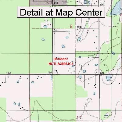 Amazon.com : USGS Topographic Quadrangle Map - Deridder, Louisiana ...