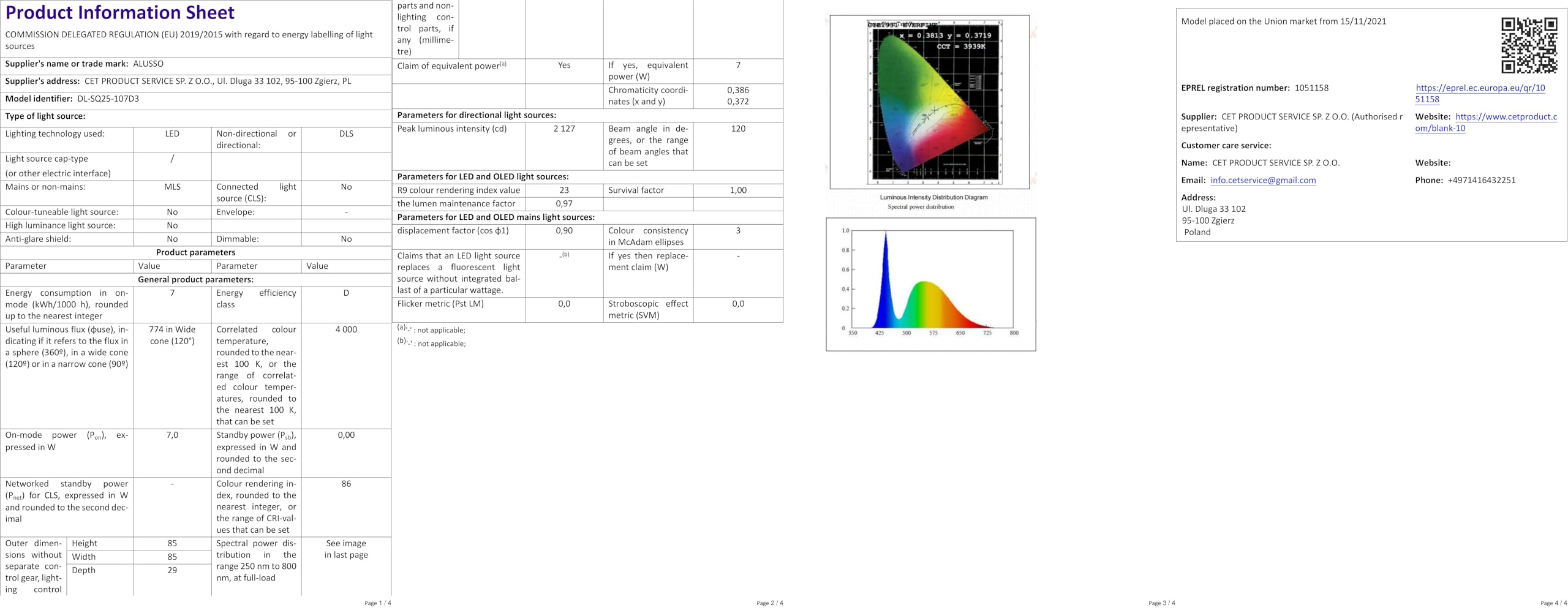 QVIS SFR Lite Quad Colour Temperature Fire Rated Recessed Ceiling LED ...