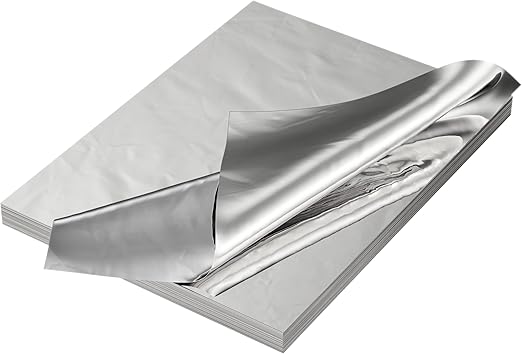 Amazon.com: Silver Foil Sheets For Gift Wrapping - 100 Sheets 20x30 ...