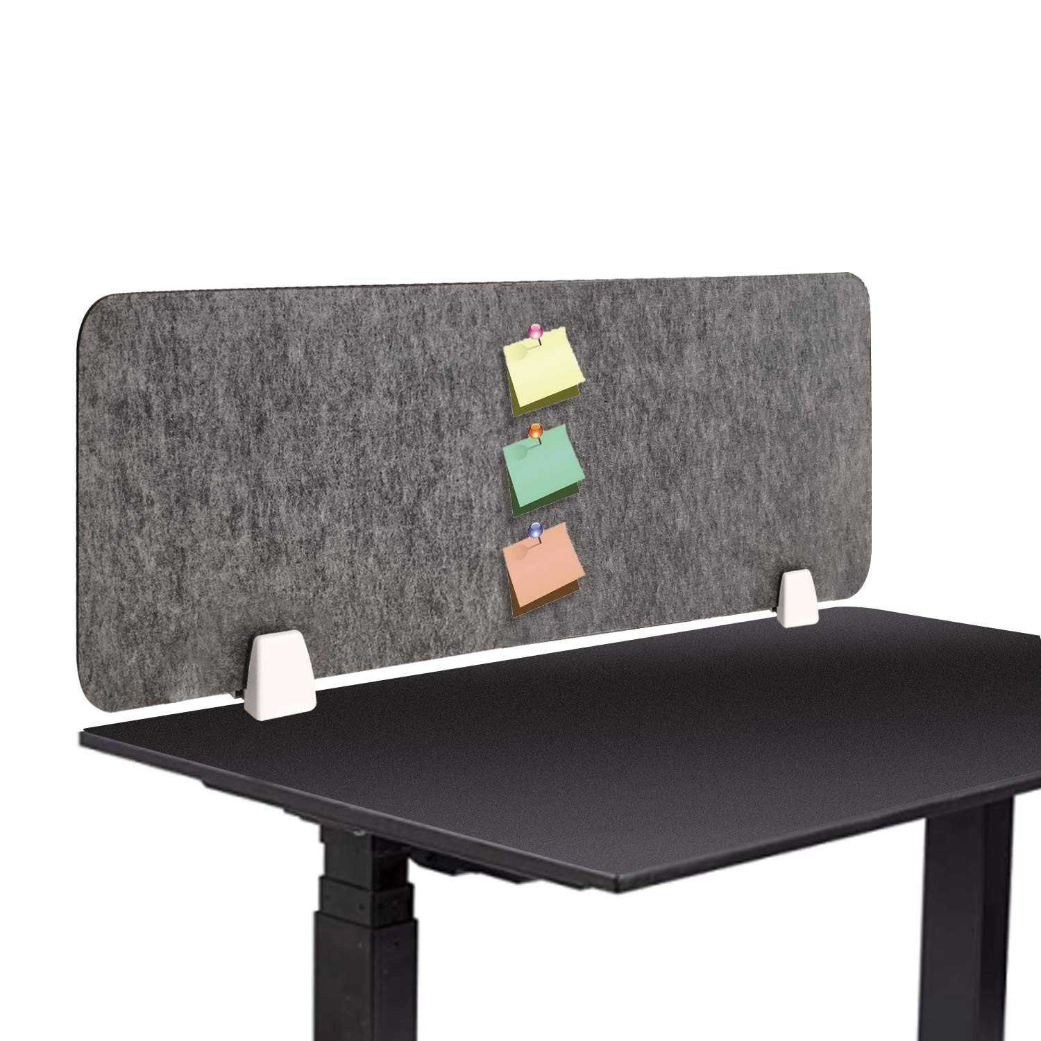 Myoyay Acoustic Desk Divider 40x12in Desktop Mounted Privacy Cubicle ...