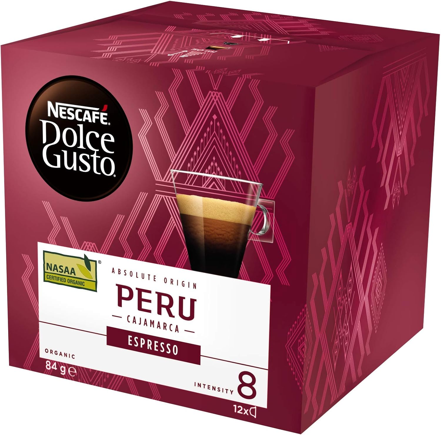 NESCAFÉ Dolce Gusto Espresso Peru Coffee Pods, Single Origin Peru, 12 Capsules (12 Serves) 84g ...