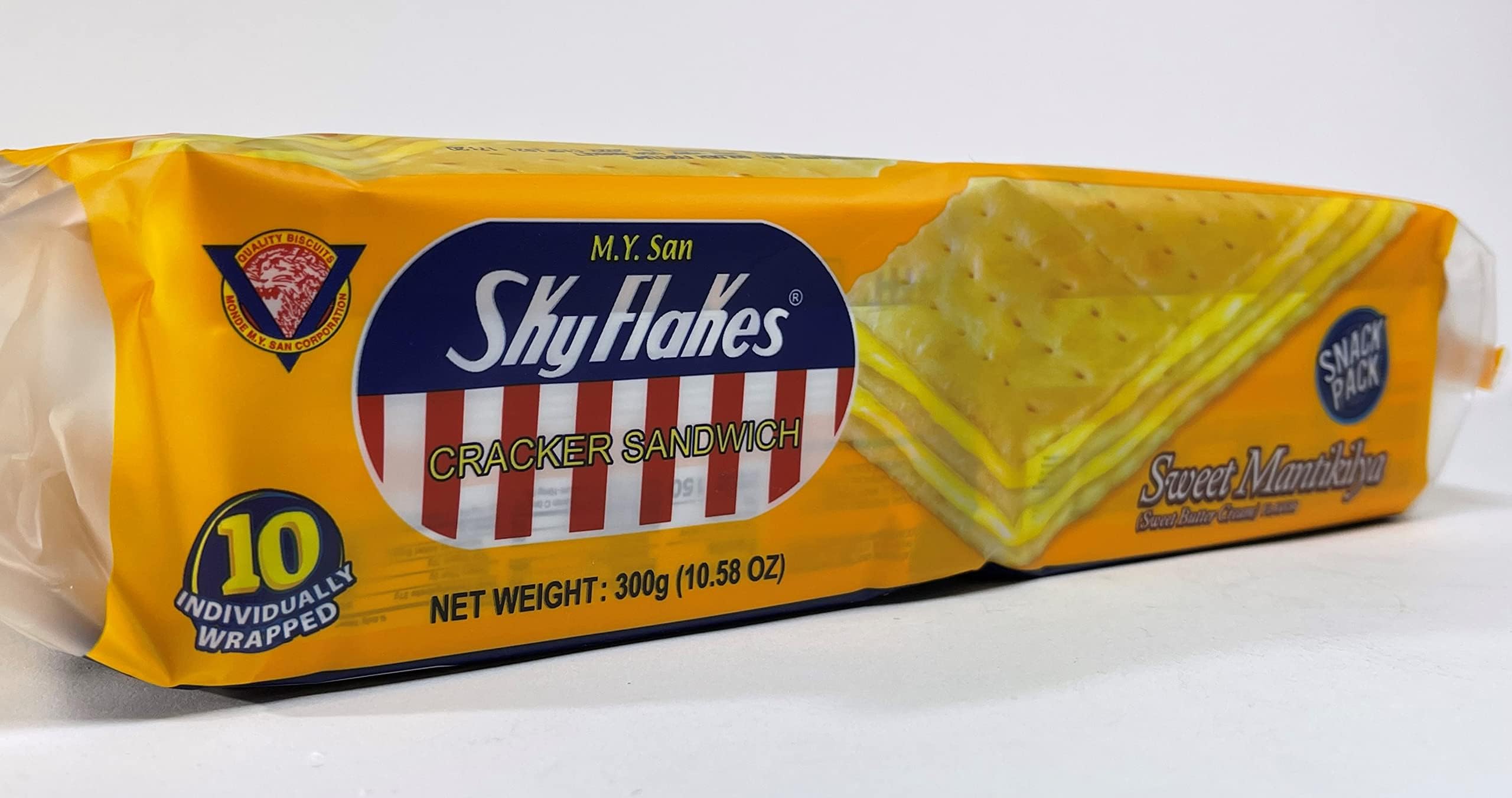 Amazon.com: M.Y. San SkyFlakes Cracker Sandwich, Condensada (Sweet Milk ...