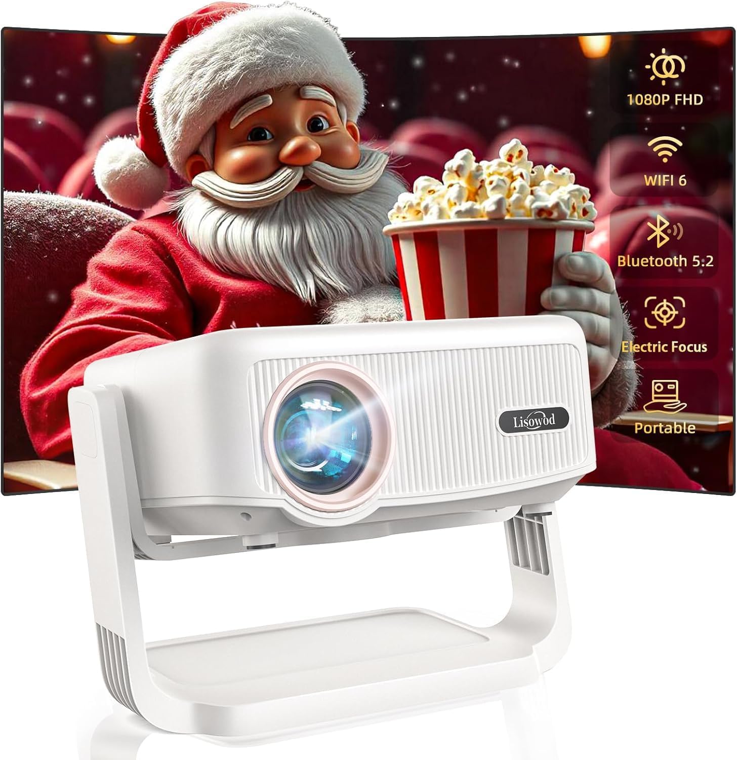 Amazon.com: [360° Adjustable Stand] Mini Projector with WiFi and ...