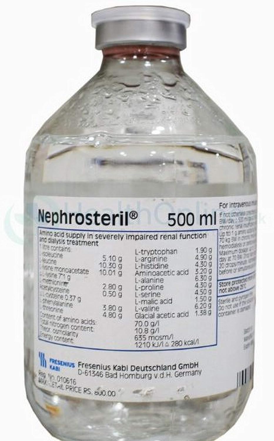 Nephrosteril - Bottle Of 500 Ml Infusion : Amazon.in: Health & Personal ...