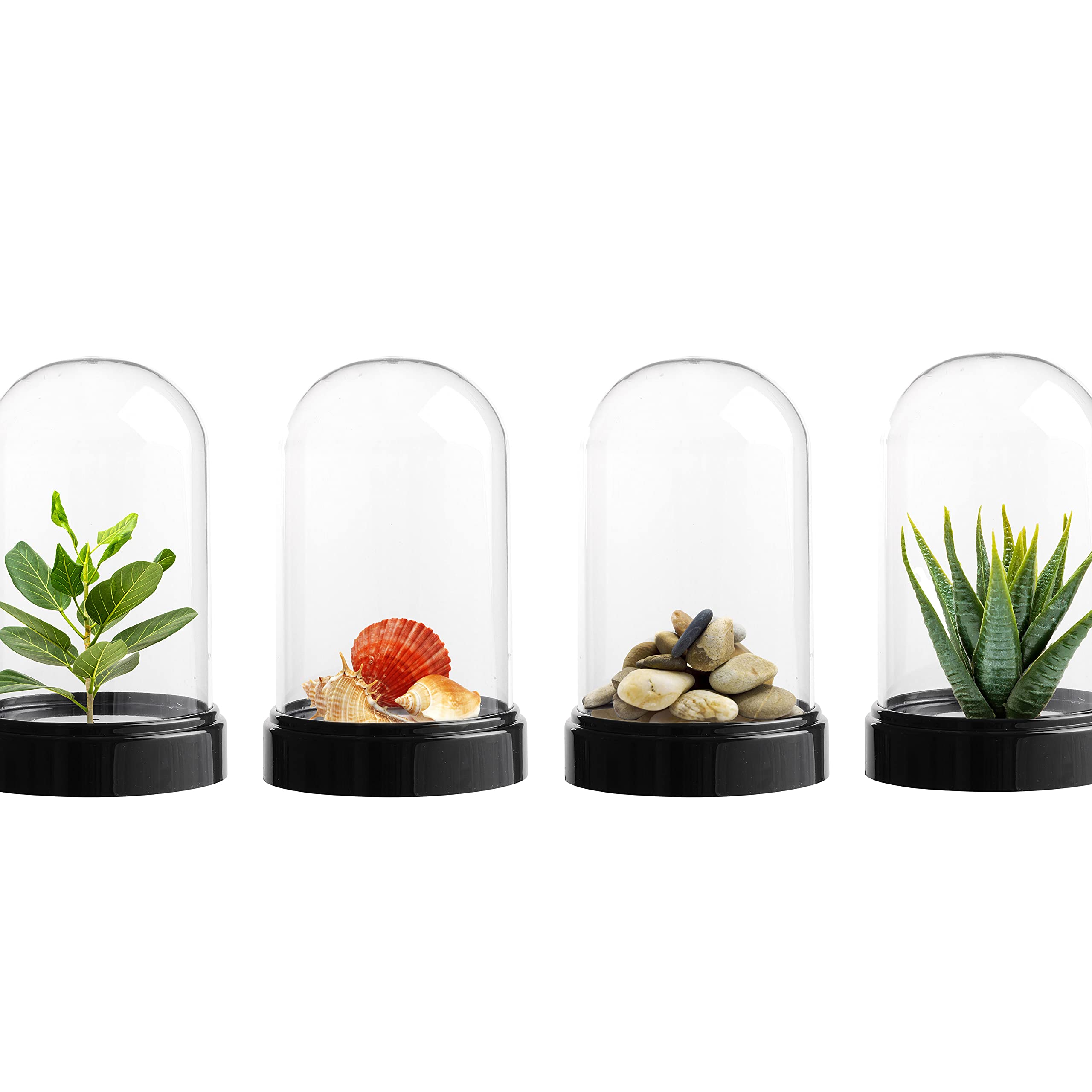 Glass Dome 12 Pack) Plastic Dome Display Case Bell Jar Cloche Bell Jar ...