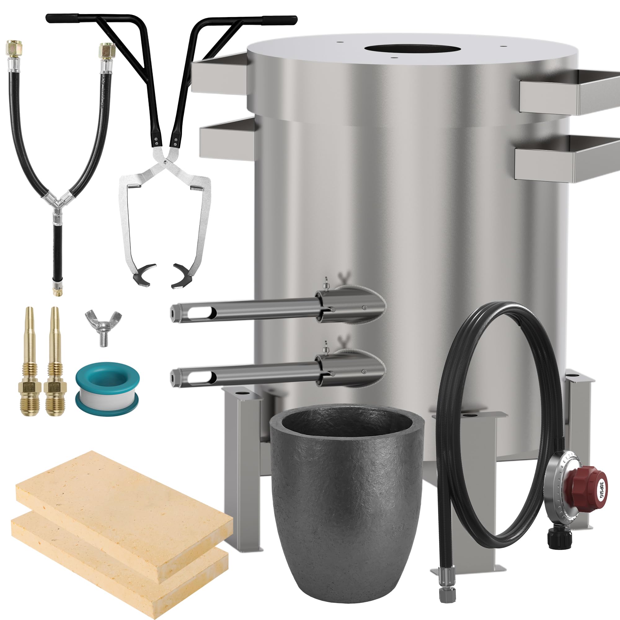 Amazon.com: Nelyrho 50kg Propane Melting Furnace Kit - Full Stainless ...