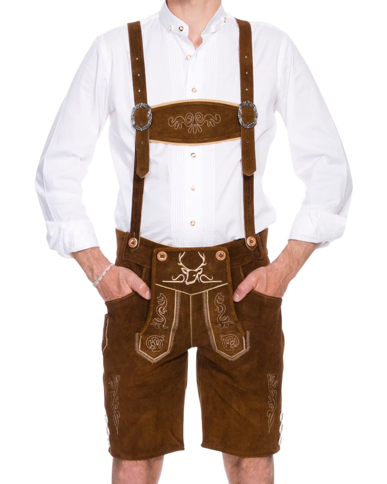 BAVARIA TRACHTEN Lederhosen for Men - Genuine Leather Authentic German ...