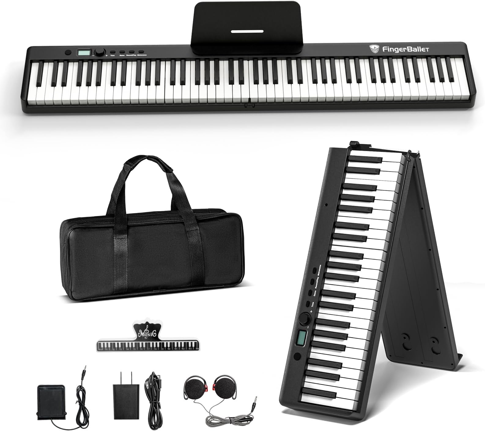 Amazon.com: Carry-on 88 Key Folding Piano - Ultra-Portable and Full ...