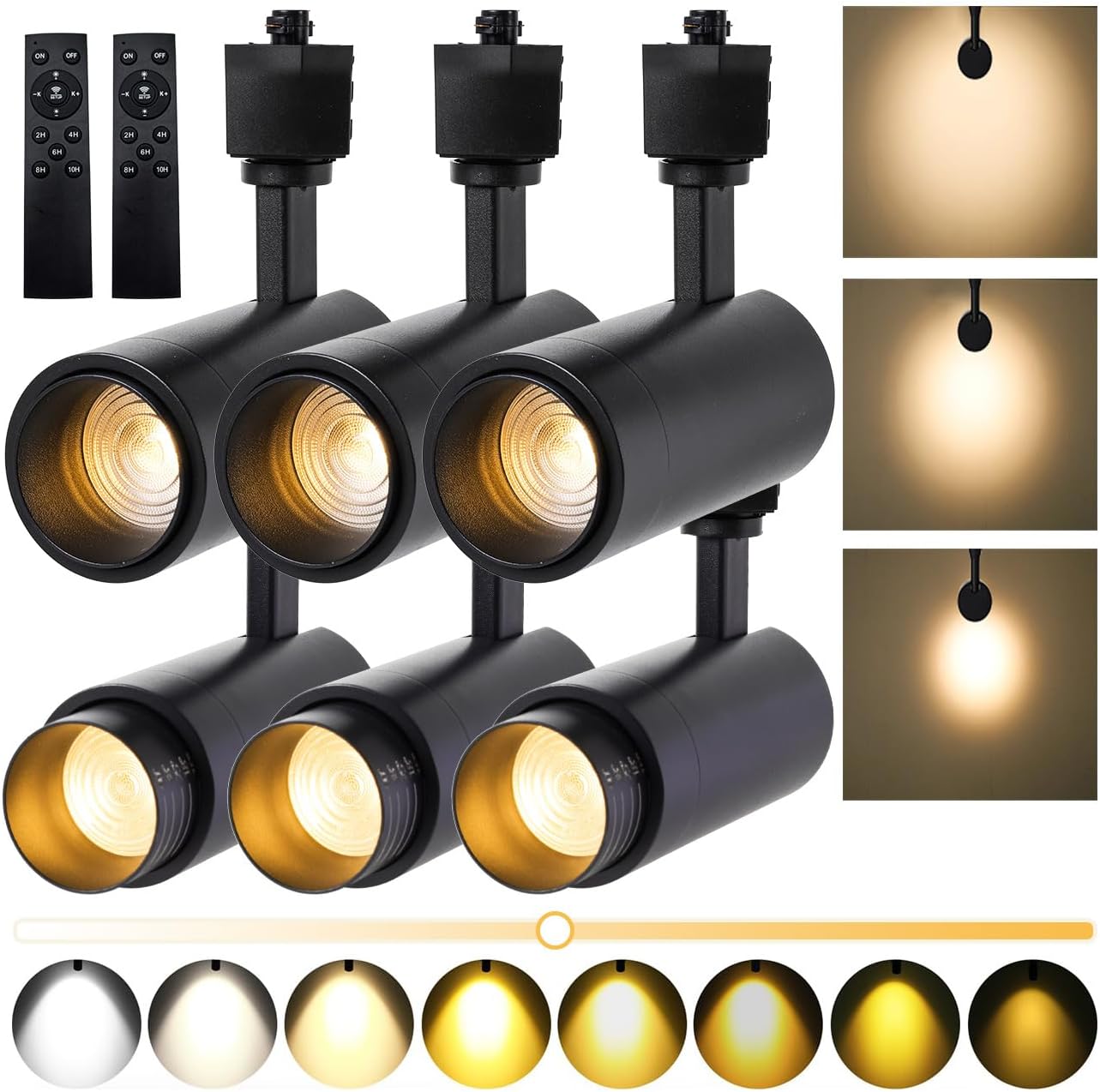 12W Track Lighting Heads, H Type Track Lights With Remote ,Stepless 10 ...