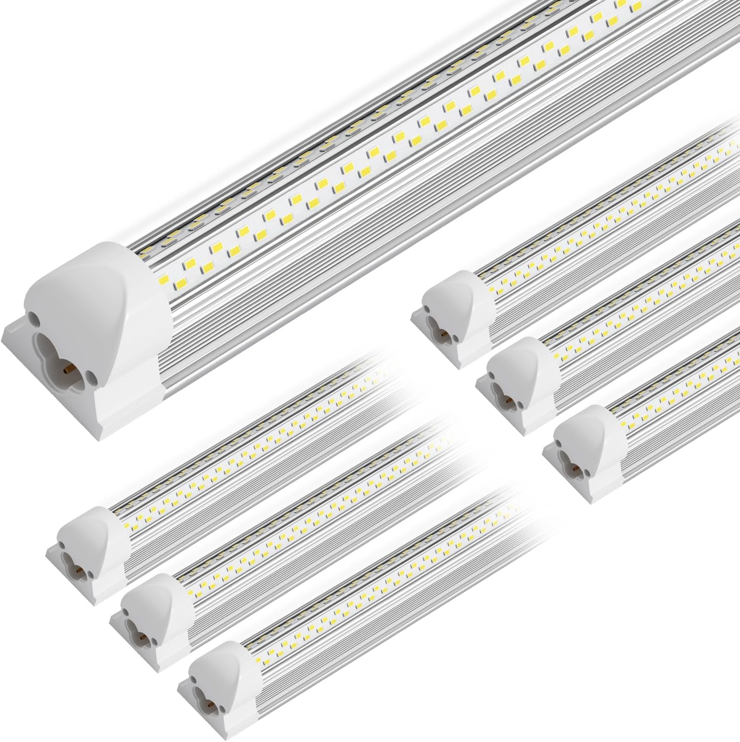 ELEKICO 6 Pack 100w 8ft Led Shop Light, Super Bright 15000lm 5000k V ...