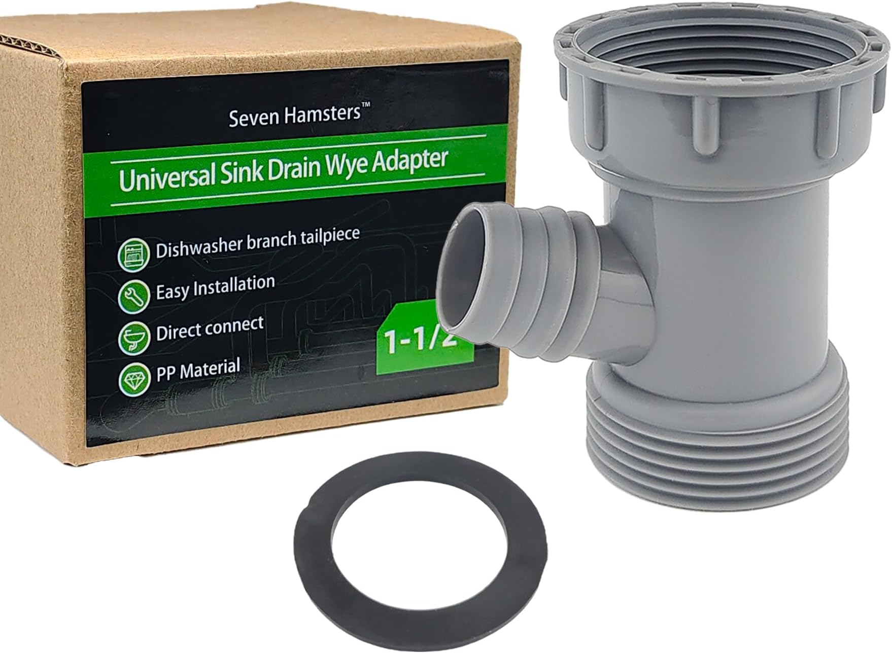 Amazon.com: Kitchen Sink Drain Pipe Adapter Wye, Y-Shaped Strainer ...