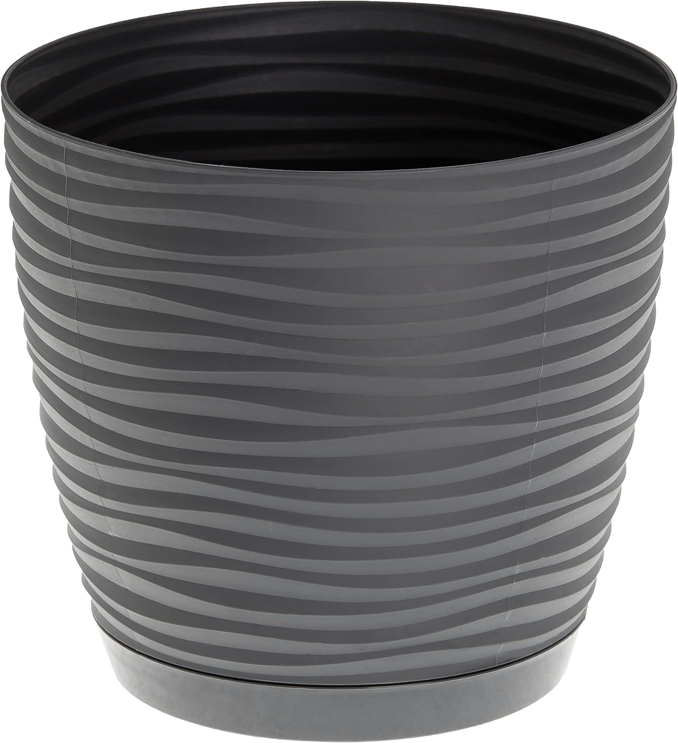 Koop 35cm Tall Square Grey Indoor & Outdoor Planter - Stone Effect ...