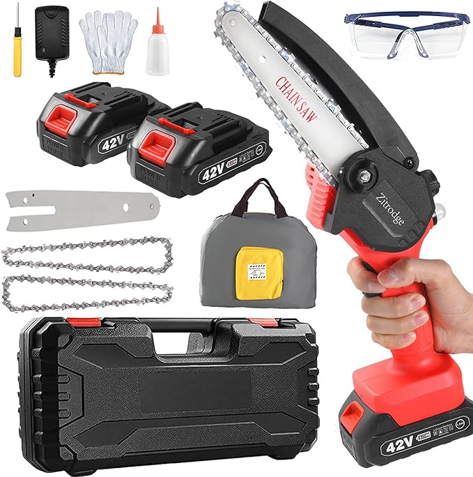 Amazon.com: Mini Chainsaw, 6 inch Cordless Electric Pruning Chain Saw ...