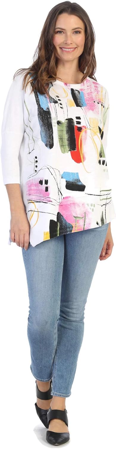 Jess & Jane Women's Dreaming Mineral Washed Dolman Sleeve Cotton Tunic ...