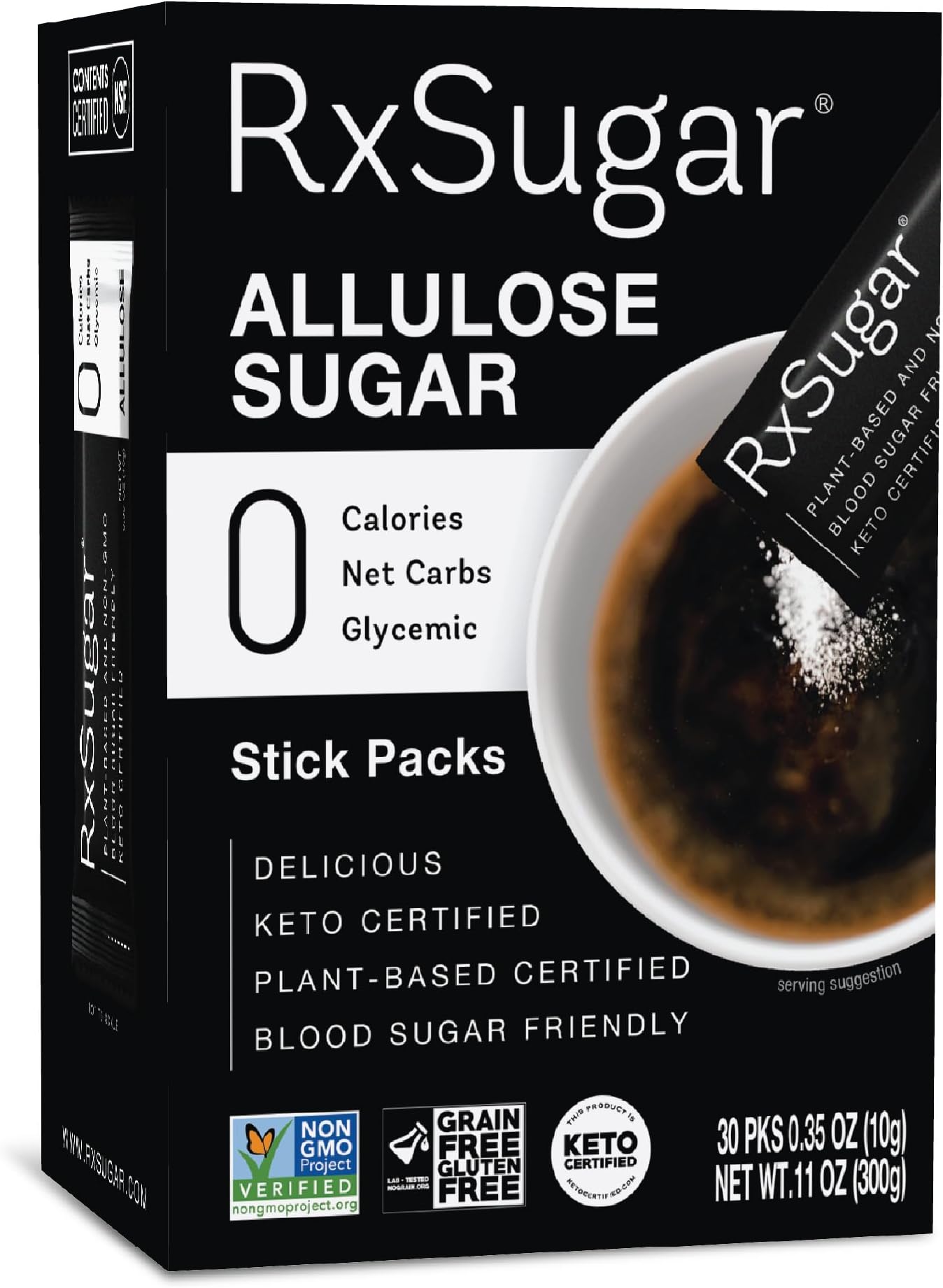 Amazon.com : RxSugar 30 Count Stick Packs 2-Pack | Diabetes-Safe ...