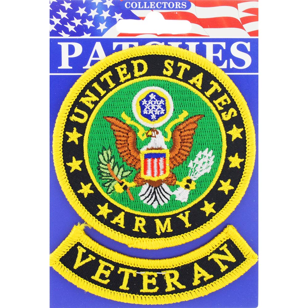 Amazon.com: United States Army Veteran Embroidered Patch, with Iron-On ...