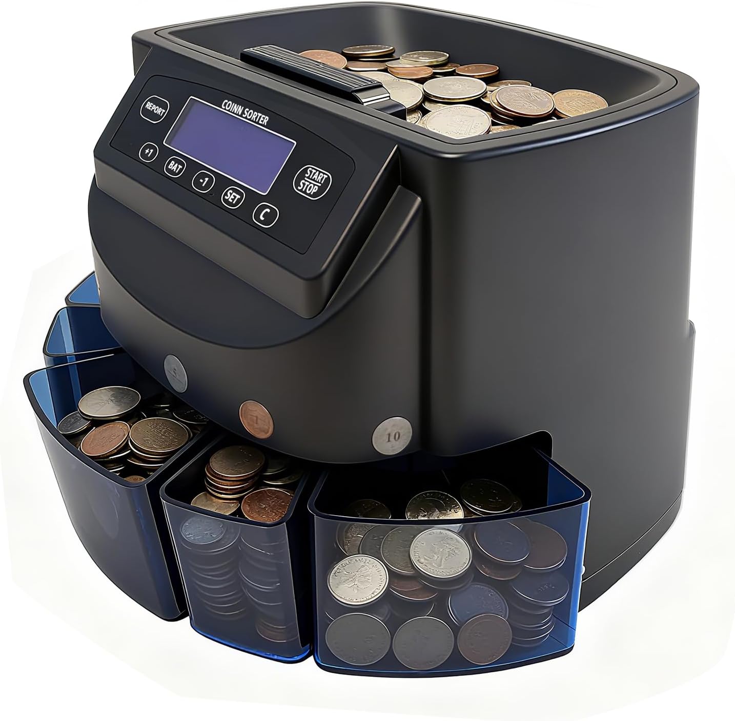 Amazon.com : PRIJESSE Coin Sorter and Counter, Automatic Electric ...