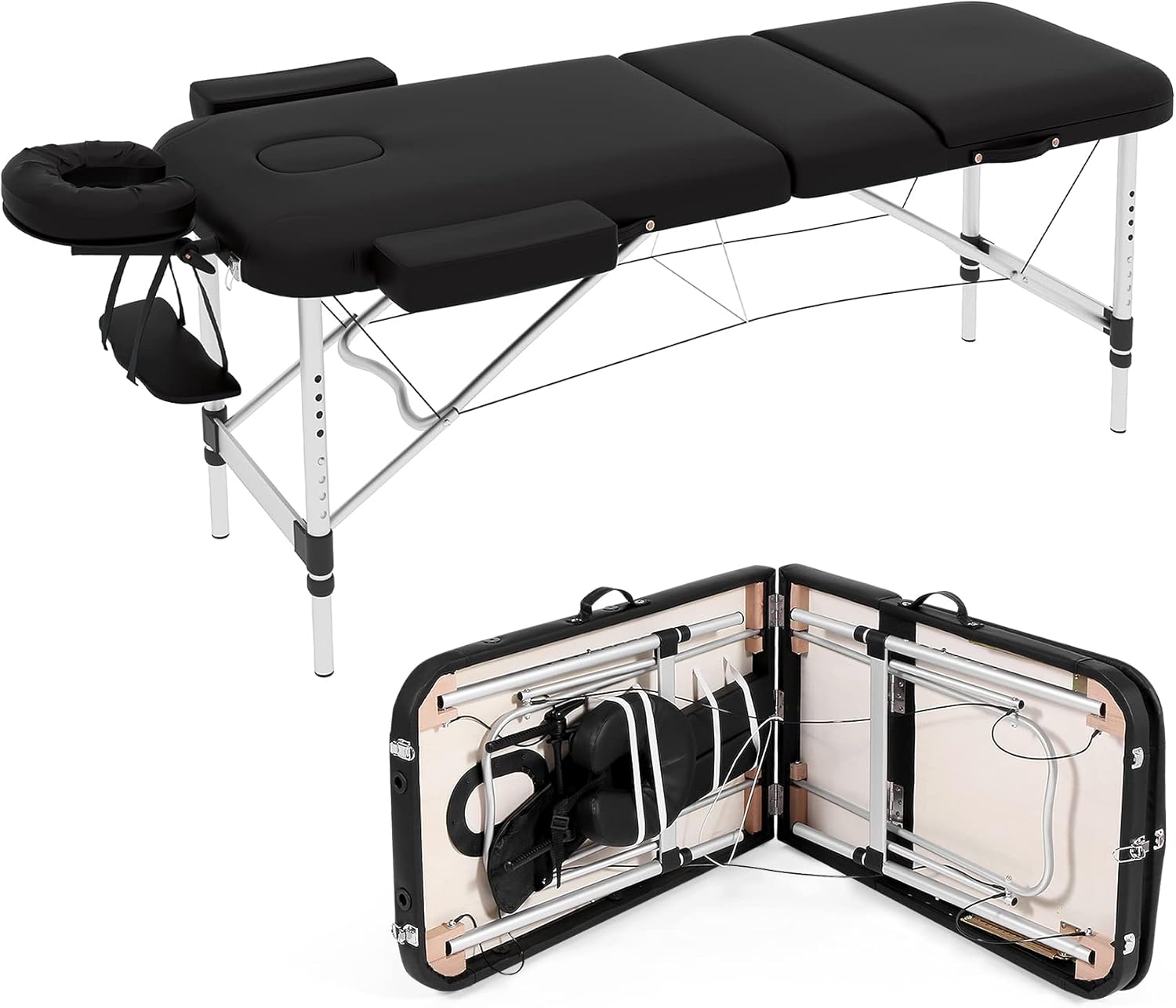 Amazon.com: Aufvolr Professional Massage Table with Carrying Case, 85 ...
