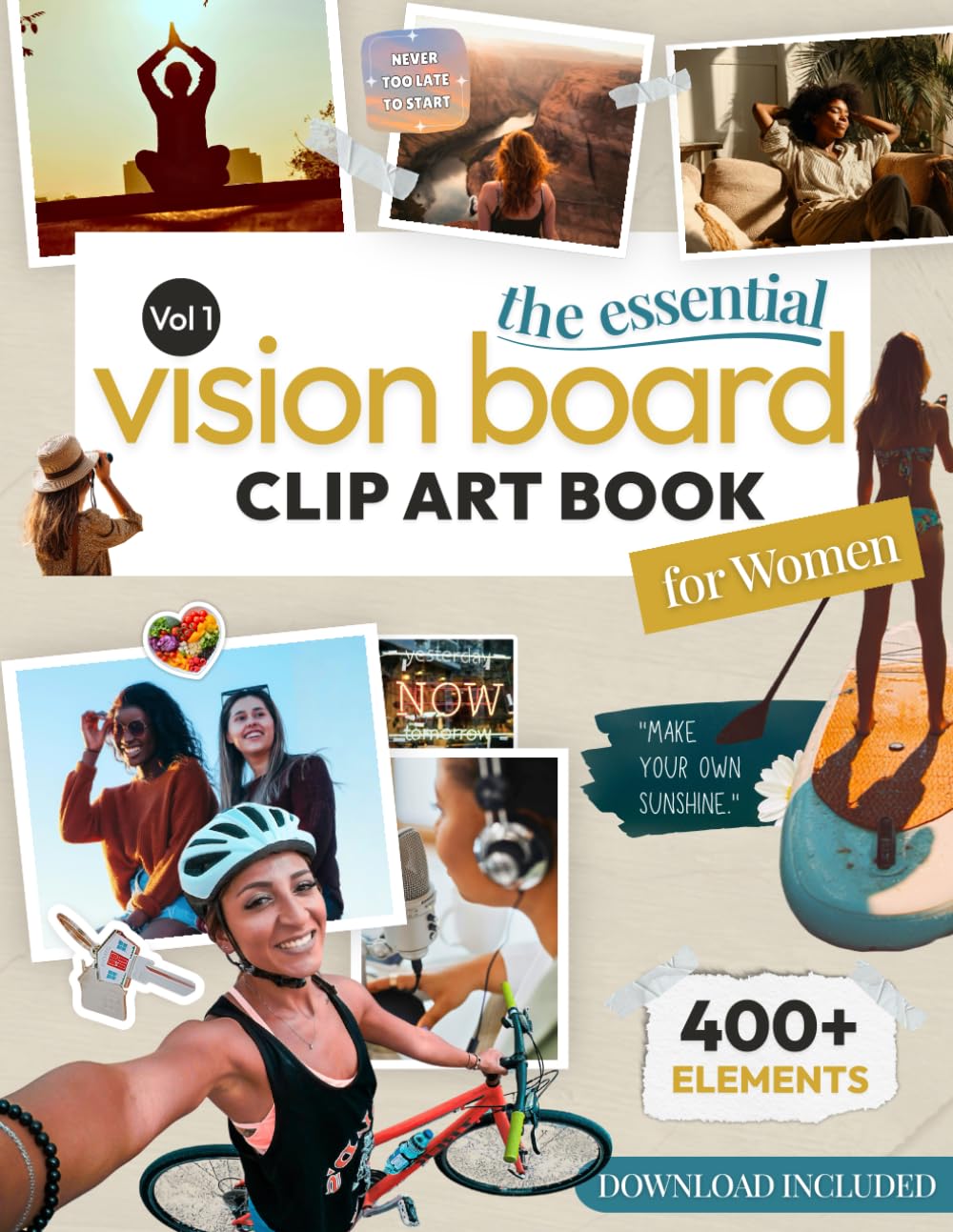 The Essential Vision Board Clip Art Book for Women, Vol. 1: Manifest ...