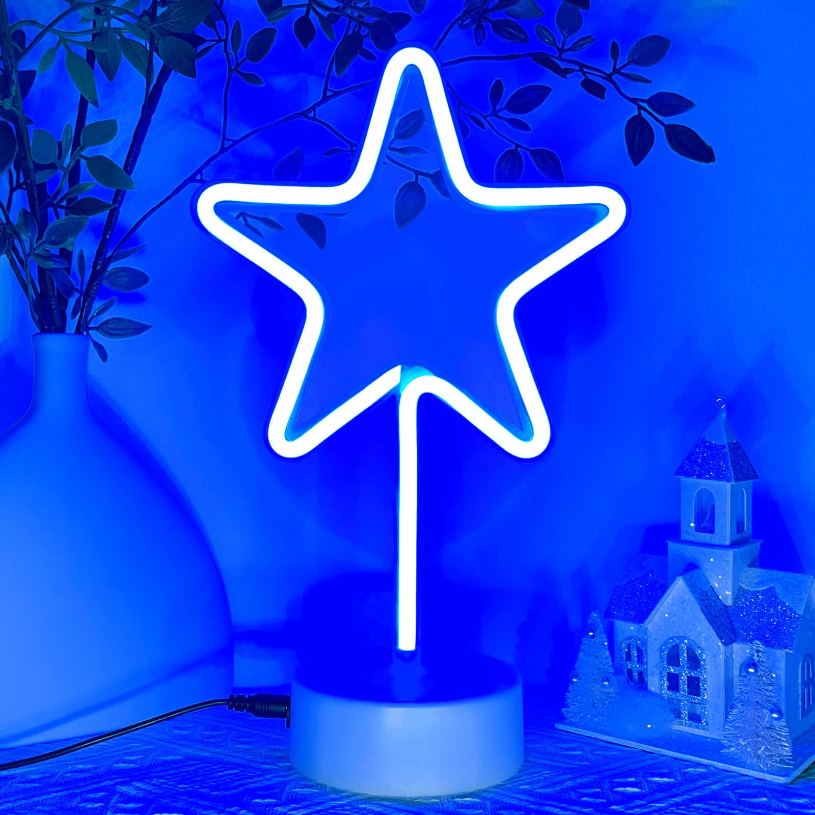 Amazon.com : HOHOSIGN Star Neon Sign Neon Star Light LED Star Lights ...