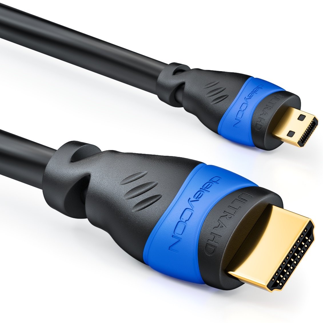 deleyCON 1.5 m Micro HDMI Cable - Compatible with HDMI 2.0/1.4a - High ...