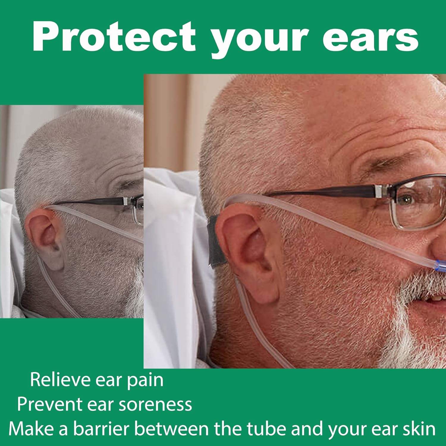 Buy 3 Pack Nasal Oxygen Cannula Ear Saver Strap Ear Protectors for ...